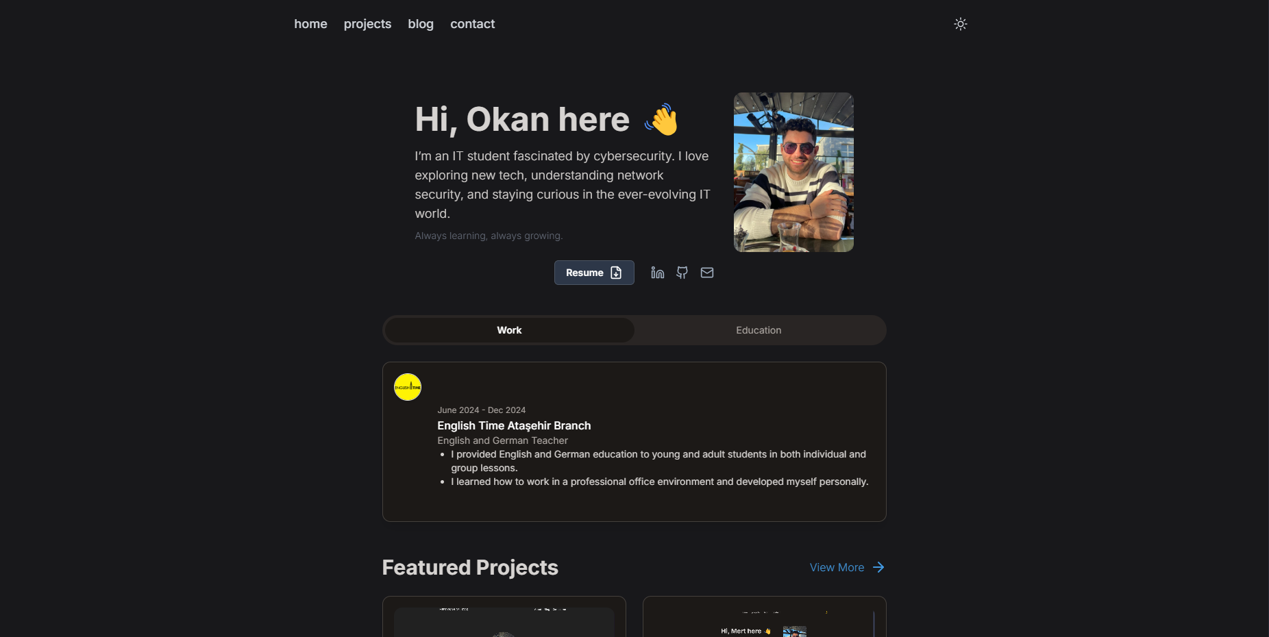 Mert Okan Deliktaş | Web Developer & Cybersecurity Expert